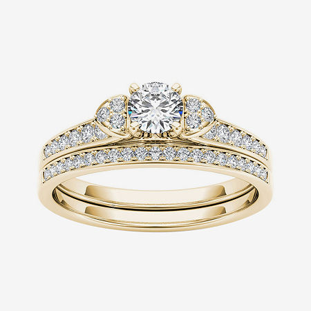 Click here for 1/2 CT.T.W. Natural Diamond 10K Yellow Gold Bridal... prices