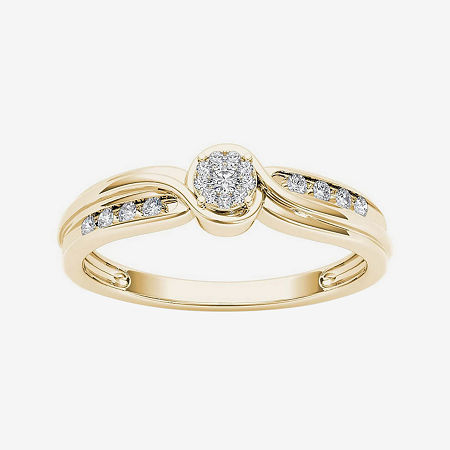 Click here for 1/10 CT.T.W. Natural Diamond 10K Yellow Gold Engag... prices
