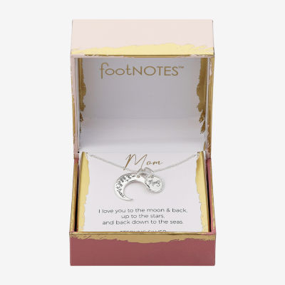 Footnotes Mom Womens Sterling Silver Moon 16 Inch Pendant Necklace ...