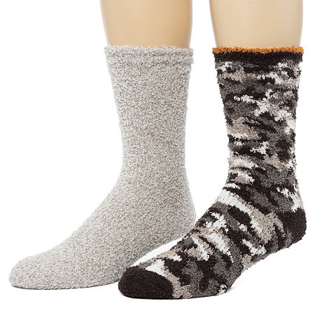 Click here for Cuddl Duds Mens 2 Pair Crew Socks  10-13  Brown prices