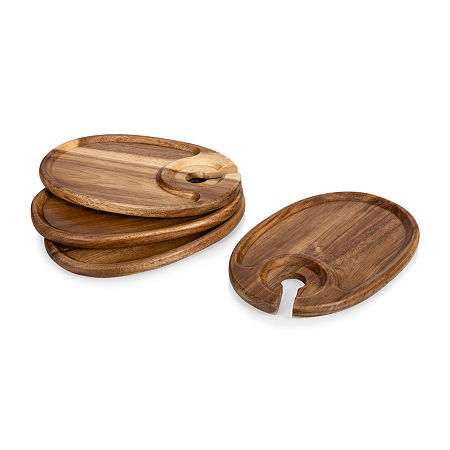 Click here for Picnic Time Wood 4-pc. Appetizer Plate  One Size... prices