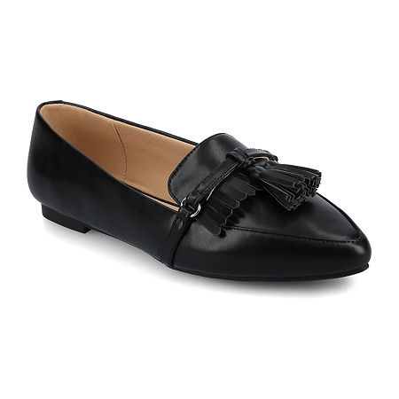 Journee Collection Womens Jannah Pointed Toe Flats - Black