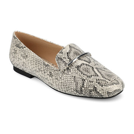Journee Collection Womens Wrenn Slip On Loafers - Snake