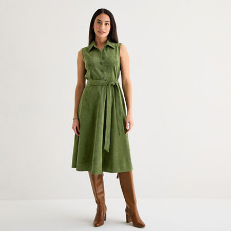 Click here for Isabel & Nina Womens Sleeveless Midi Shirt Dress... prices