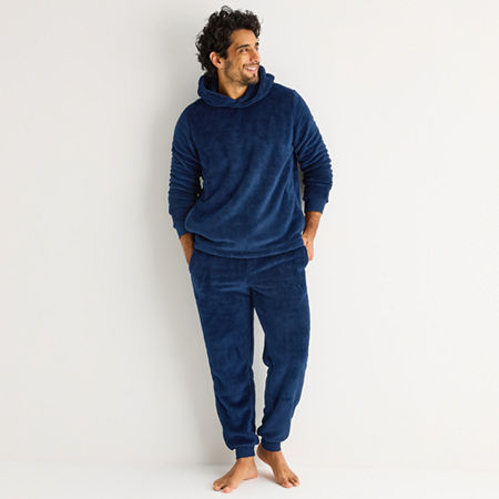 Click here for St. Johns Bay Plush Mens Hooded Long Sleeve Pajama... prices