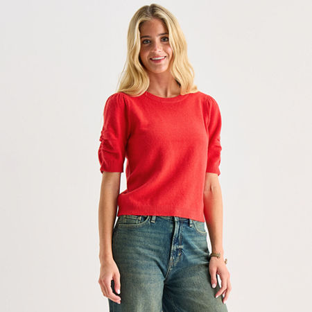 Click here for a.n.a Womens Crew Neck Short Sleeve Pullover Sweat... prices