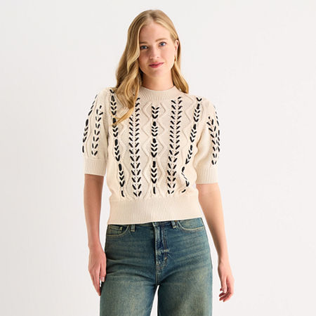 Click here for a.n.a Womens Crew Neck Short Sleeve Pullover Sweat... prices