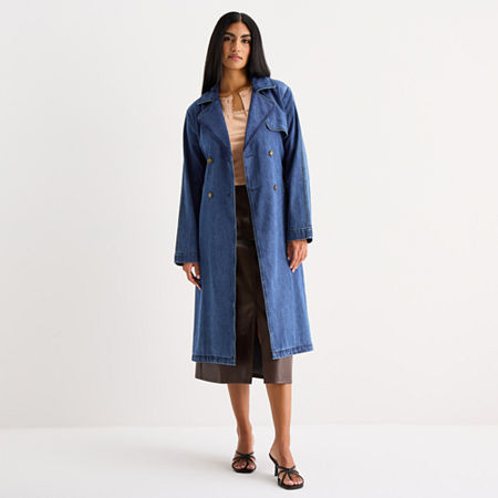 Click here for a.n.a Womens Denim Belted Midweight Trench Coat  X... prices