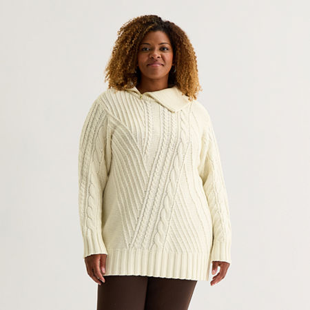 Click here for St. Johns Bay Plus Womens Turtleneck Long Sleeve P... prices