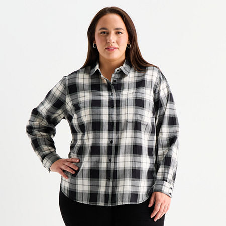 Click here for St. Johns Bay Womens Long Sleeve Plus Blouse  4x... prices