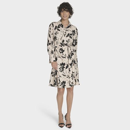 Click here for Marc New York Womens Belted Long Sleeve Floral Shi... prices