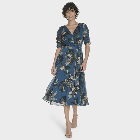 Click here for Marc New York Womens Elbow Sleeve Floral Midi Fit... prices