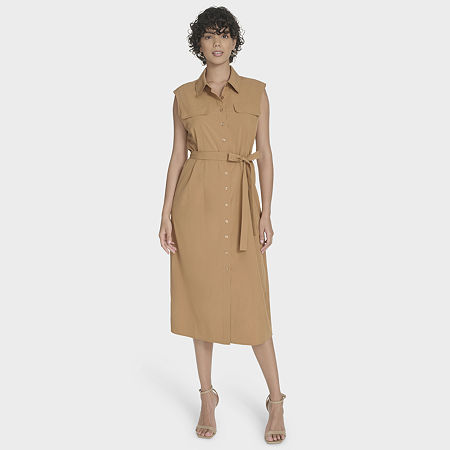 Click here for Marc New York Womens Belted Sleeveless Midi Shirt... prices
