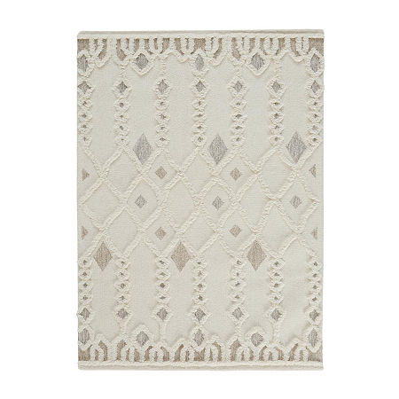 Feizy Anica R8011 5 x 8 Area Rug - Ivory  Tan