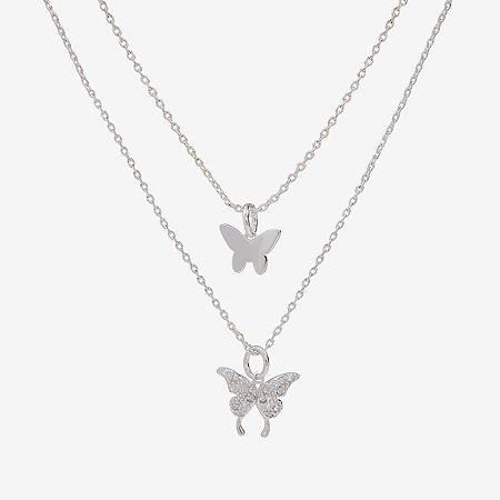 Click here for Sparkle Allure Womens Cubic Zirconia Butterfly Nec... prices