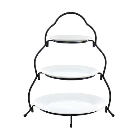 Click here for Elama 3-Tier Porcelain Tiered Server  One Size  Wh... prices