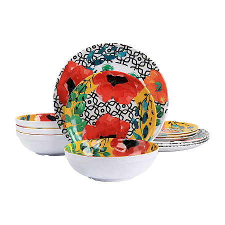 Click here for Elama Grace 12-pc. Melamine Dinnerware Set  One Si... prices