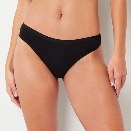 Click here for Ambrielle Organic Cotton Thong Panty 303247  X-sma... prices