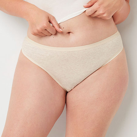 Click here for Ambrielle Organic Cotton Thong Panty 303247  X-sma... prices