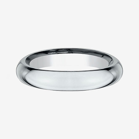 Click here for Womens 14K White Gold 4MM High Dome Comfort-Fit We... prices