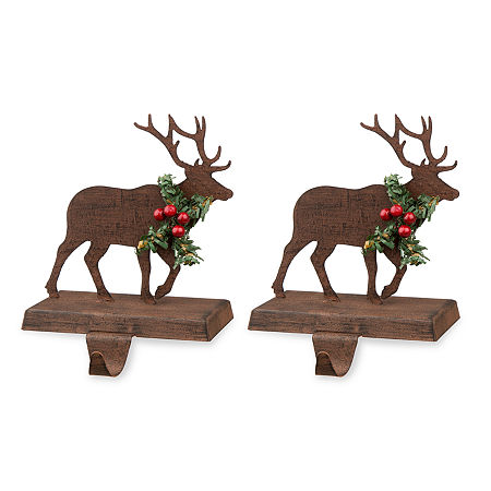 Click here for Glitzhome 6.5 Reindeer Christmas Stocking Holder -... prices