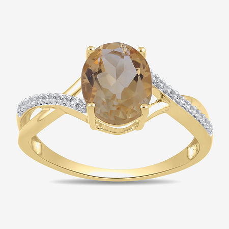 Click here for Womens Genuine Yellow Citrine 14K Gold Over Silver... prices