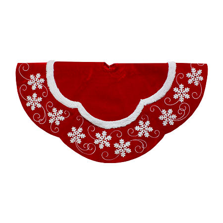 Click here for Northlight Snowflake Scallop Indoor Tree Skirt  On... prices