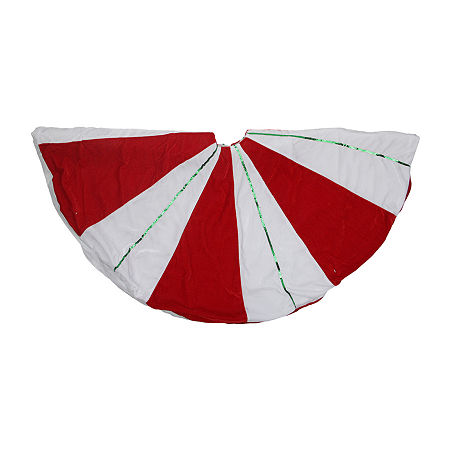Northlight Peppermint Twist Stripes Christmas Tree Skirt - Red