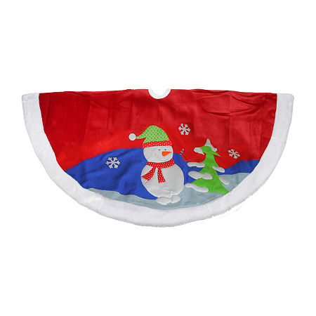 Click here for Fleece Snowman Winter Indoor Tree Skirt  One Size... prices