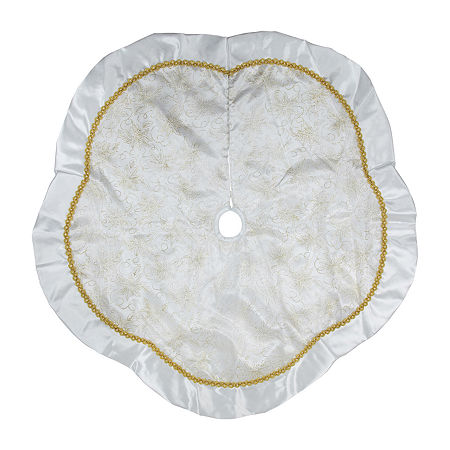 Click here for Northlight Poinsettia Scalloped Indoor Tree Skirt... prices