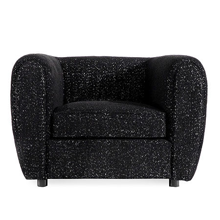 Valerian 45 Boucle Fabric Club Chair - Black