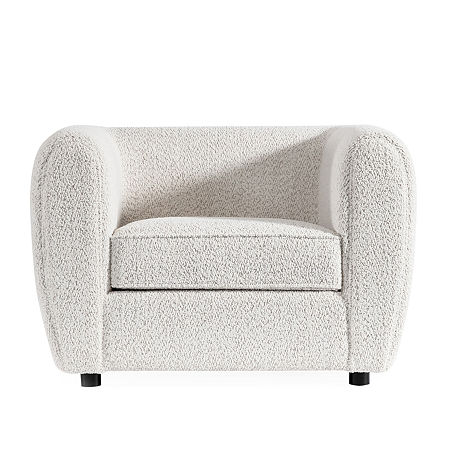Click here for Valerian 45 Boucle Fabric Club Chair - Off-White prices