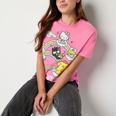 Juniors Hello Kitty And Friends Boyfriend Womens Crew Neck Short Sleeve ...