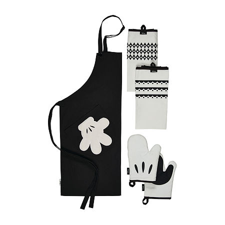 Click here for Disney Cotton 5-Piece Oven Mitt Set White - White prices