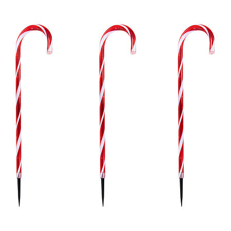 Click here for Northlight 28in Led Candy Cane Pathway Markers Chr... prices