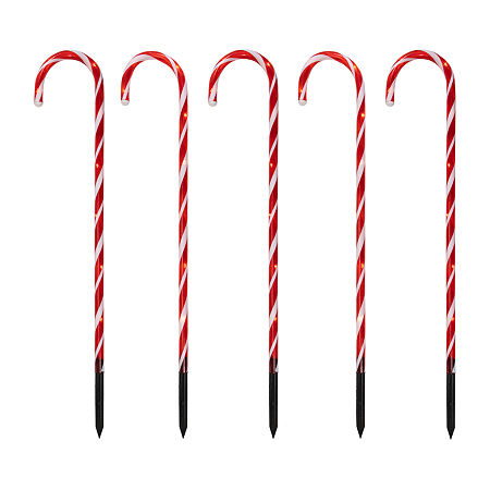 Click here for Northlight Lighted Candy Cane Lawn Stakes Christma... prices
