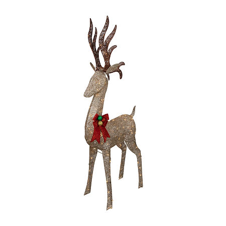 Click here for Northlight Led Champagne Deer Wh Bow Christmas Yar... prices