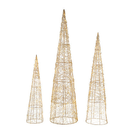 Click here for Northlight Led Cone Trees Christmas Yard Art  One... prices