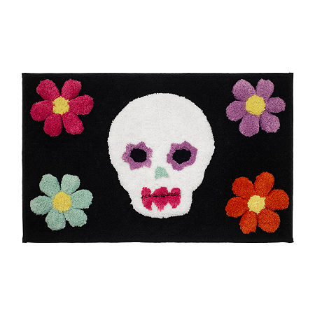 Avanti Sugar Skull Halloween Bath Rug