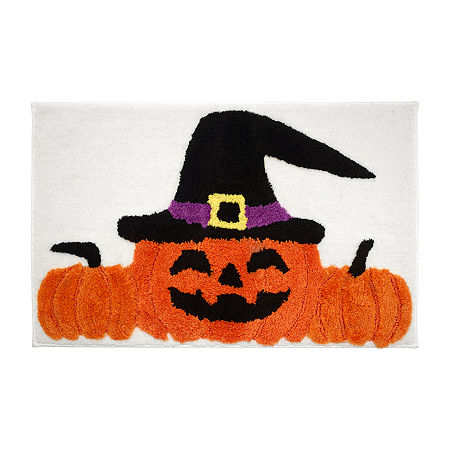 Avanti Pumpkin Witch Hat Halloween Bath Rug