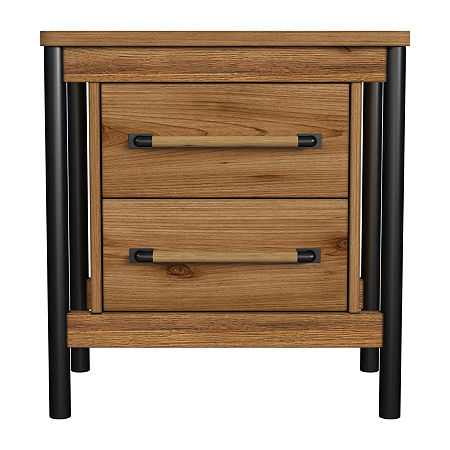 Click here for Norcross 2 Drawer Nightstand in Hickory  One Size... prices
