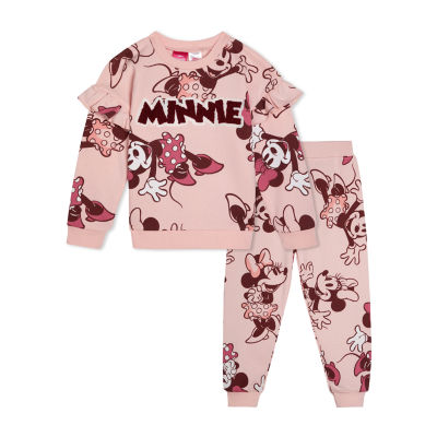 Baby Girls 2-pc. Minnie Mouse Pant Set, Color: Blush - JCPenney