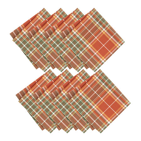 Click here for Elrene Hawley Plaid Harvest Cotton Napkins 17 x 17... prices