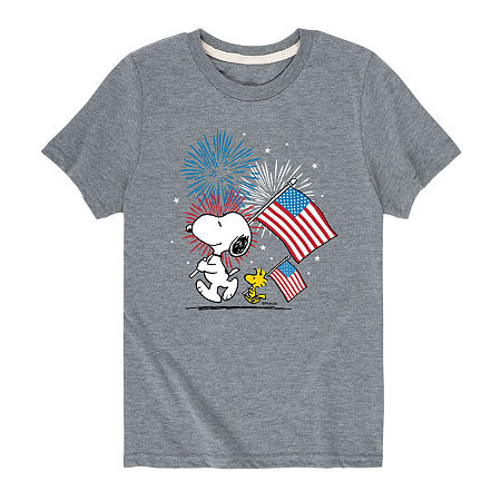 Click here for Peanuts Big Boys Americana Fireworks Graphic T-Shi... prices
