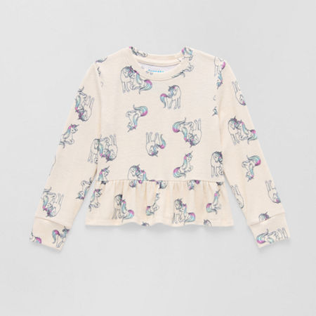 Click here for Thereabouts Little Girls Round Neck Long Sleeve Sw... prices