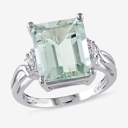 Click here for Womens Diamond Accent Genuine Green Quartz Sterlin... prices