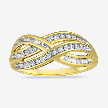 Click here for 1/3 CT. T.W. Diamond 10K Gold Swirl Ring  9  Yello... prices