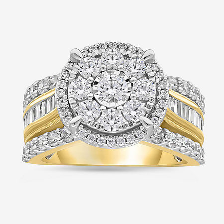 Click here for Round 2 CT.T.W. Natural Diamond Side Stone Halo En... prices
