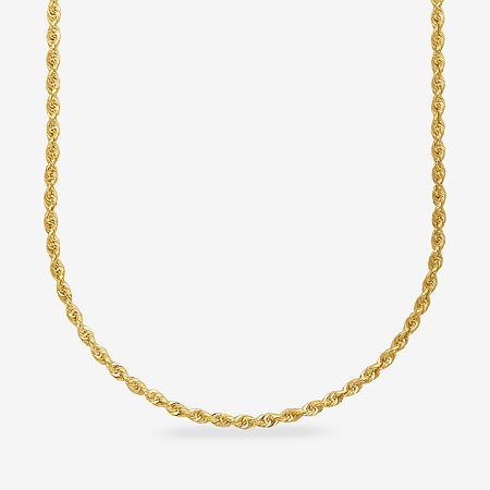 Click here for 14K Yellow Gold 1.8mm Hollow Rope Chain Necklace... prices