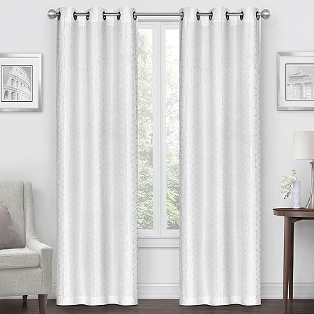Click here for Regal Home Geo Cube Jacquard Grommet Top Light-Fil... prices